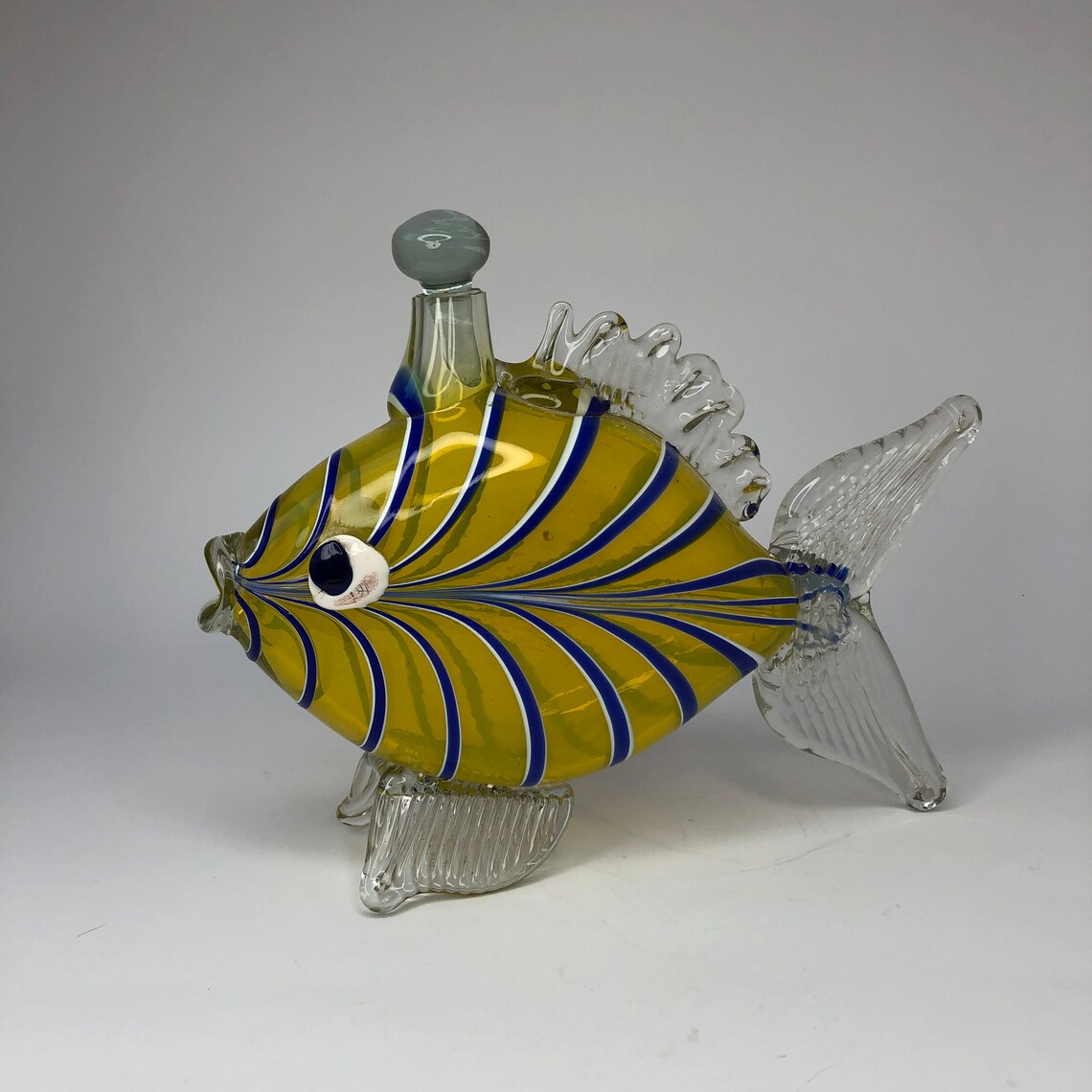 Vintage Glass Fish Fish Decanter Decorative Colored Fish - Etsy