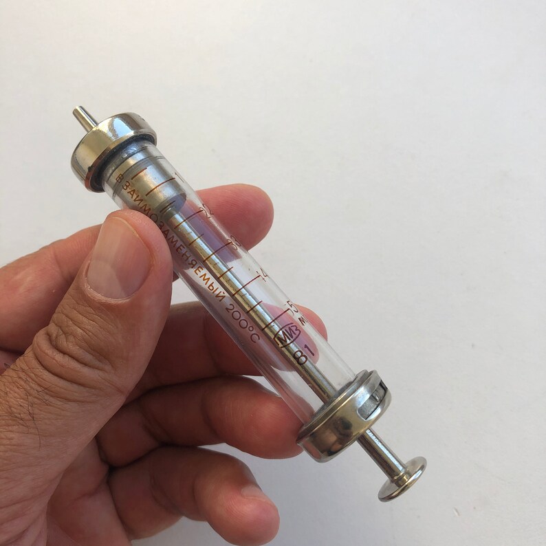 Vintage Medical Injection Syringe Glass syringe 5 ml Soviet | Etsy