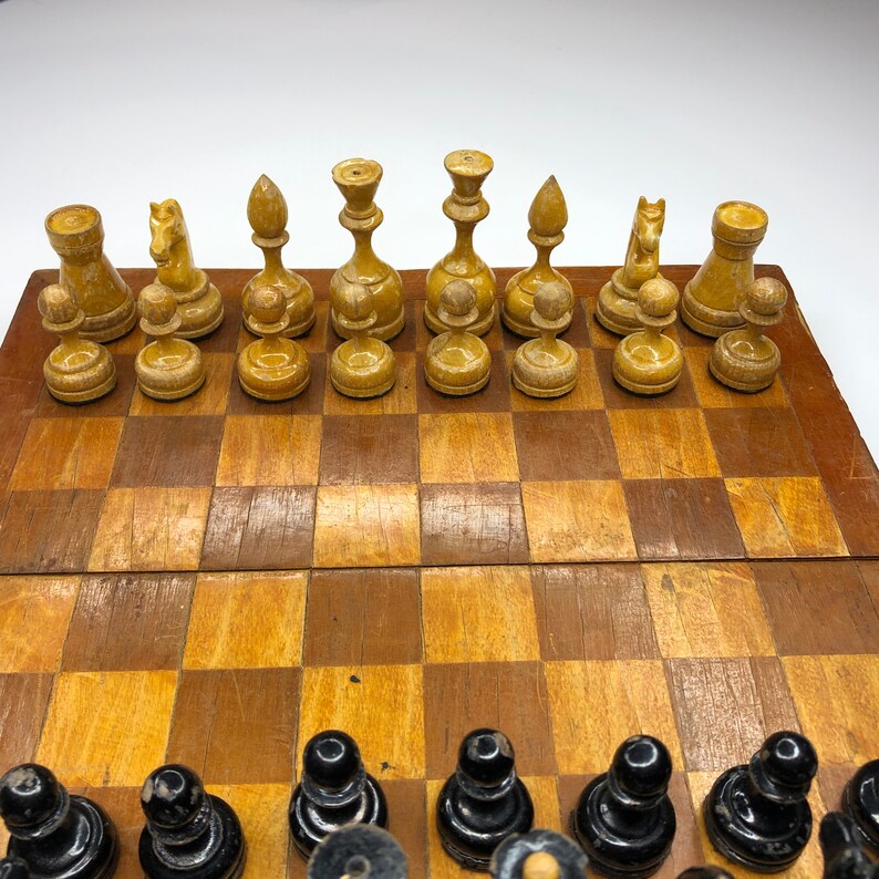 Vintage Chess, Chess Board 31cm X 31cm, Old Wooden Chess, Soviet Board ...