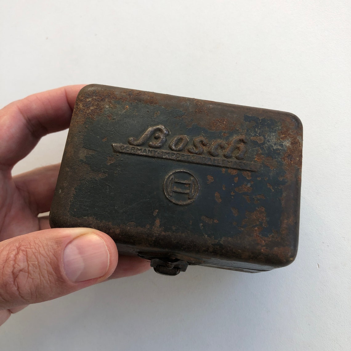 Vintage Metal Box, Bosch, Car Light Box, Collector's Box, Storage Box ...