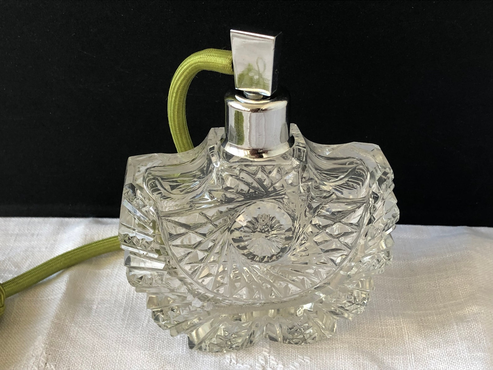 ART DECO Glass Flacon Spray Czech Crystal Bohemian Perfume - Etsy
