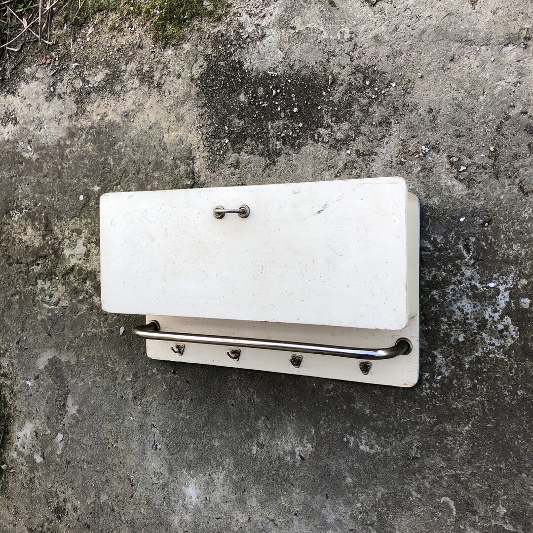 Vintage Wall Cabinet, Soviet Wooden Shelf, Small Kitchen Cabinet, Towel ...