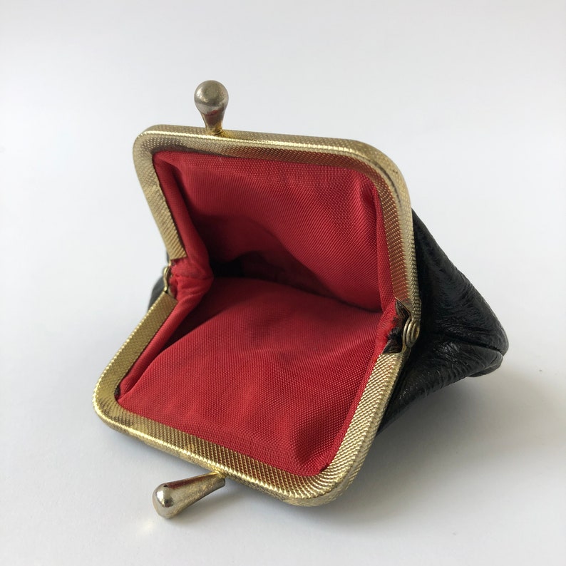 Vintage Leather Wallet, Coin Wallet, Black Wallet, Accessory, Small ...