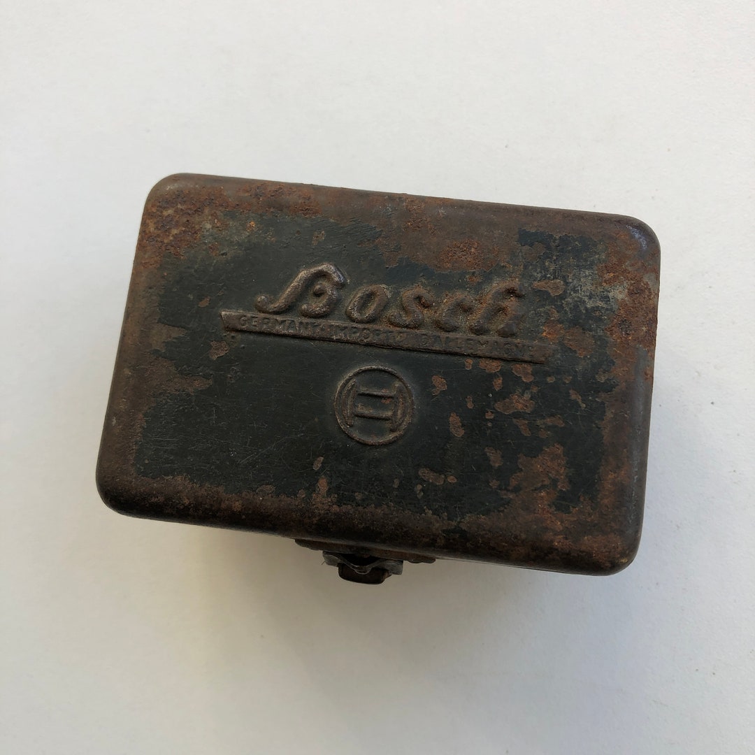 Vintage Metal Box, Bosch, Car Light Box, Collector's Box, Storage Box ...