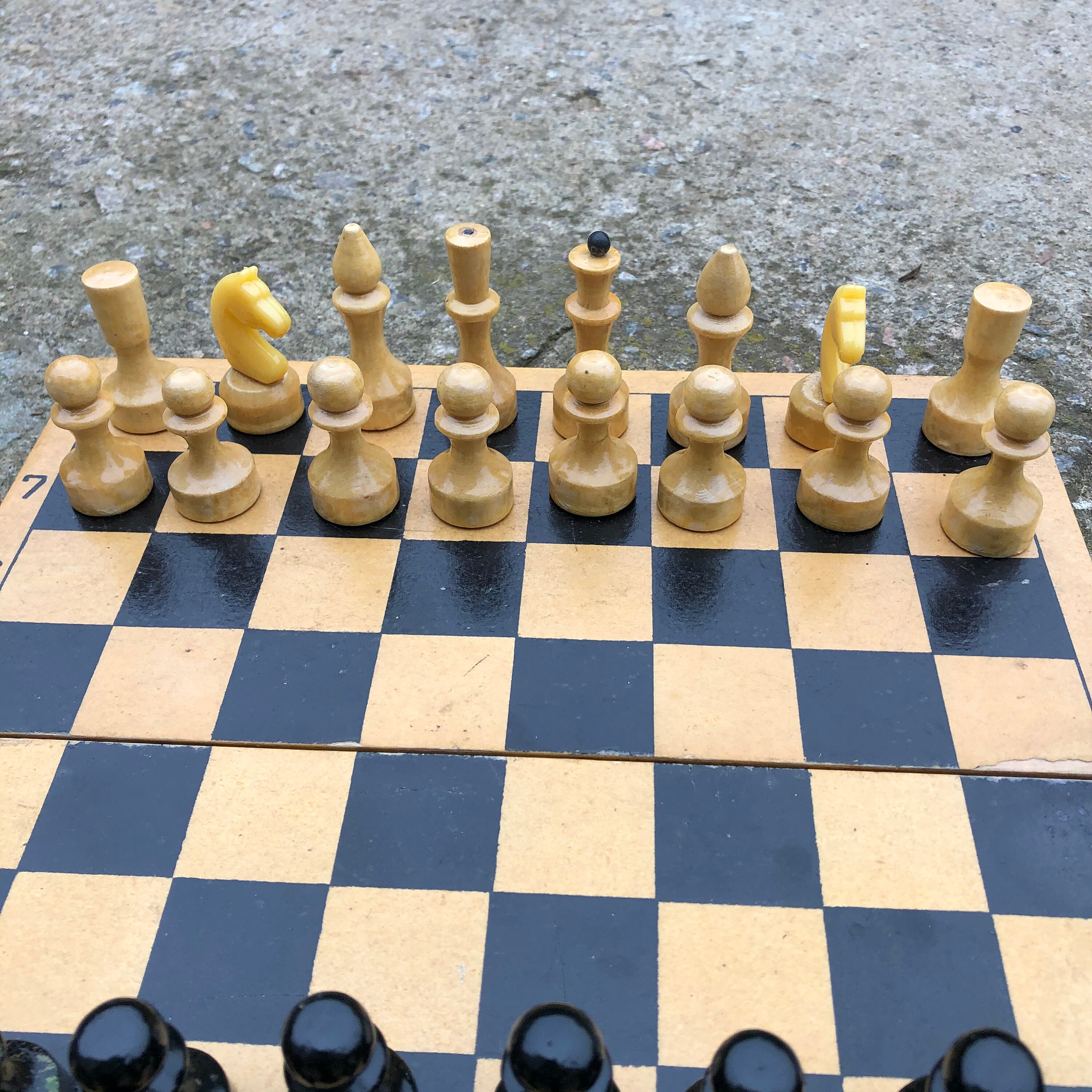 Old Chess, Soviet Wooden Chess, Chess Set USSR 80x ,chess Board 29cm X ...