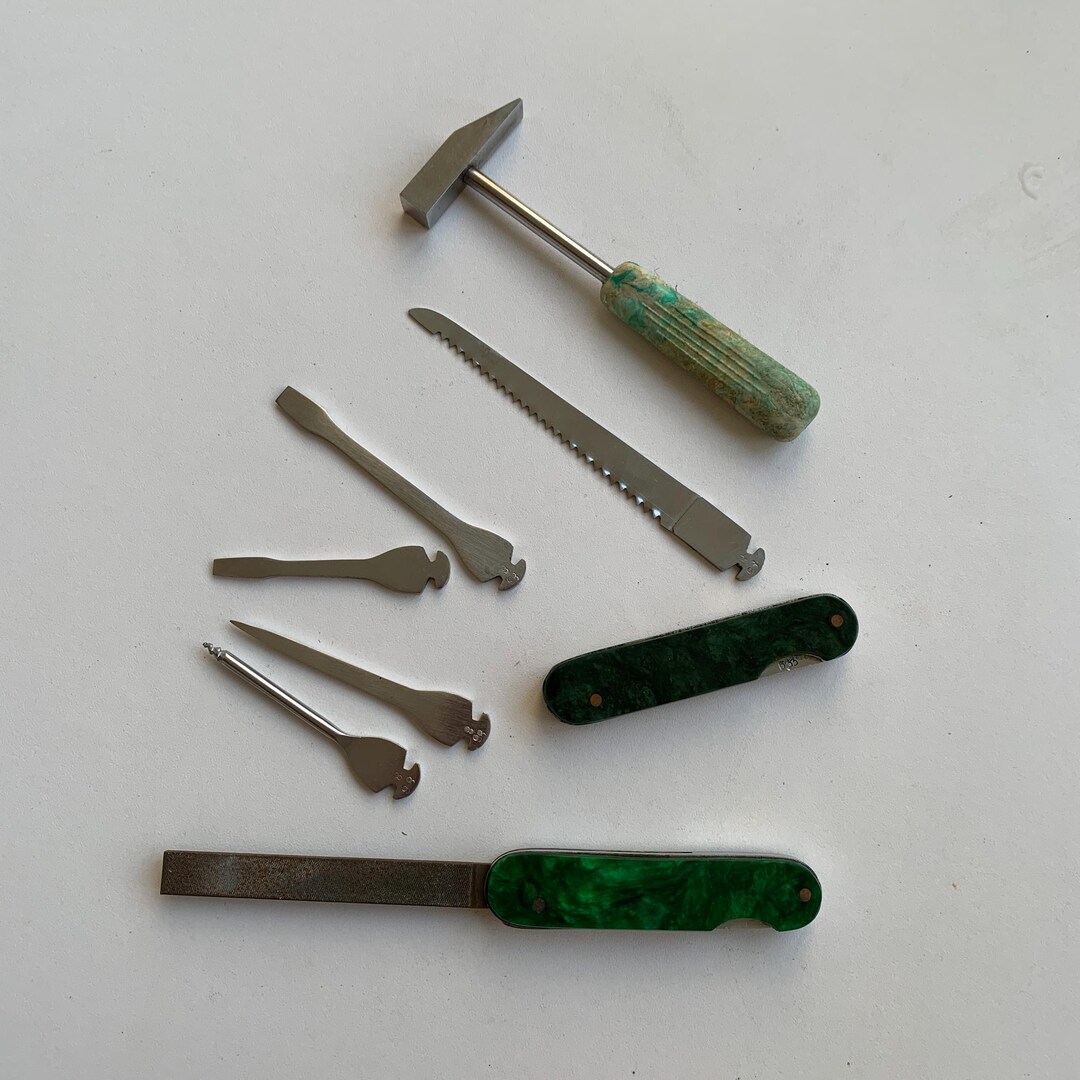 Vintage Tool Set, Multi-tool, Travel Tool Set, Craft Tool Set, Awl ...