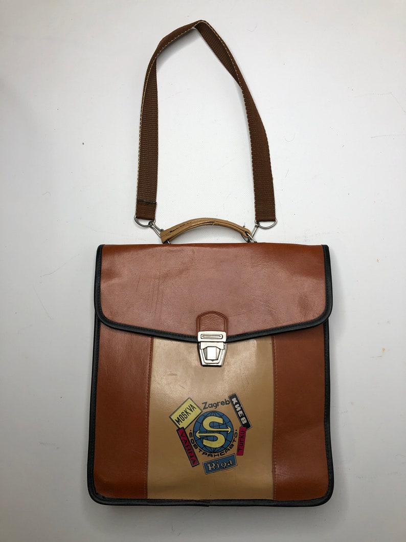 Vintage School Bag Soviet Student Bag Old Brown Bag Book - Etsy