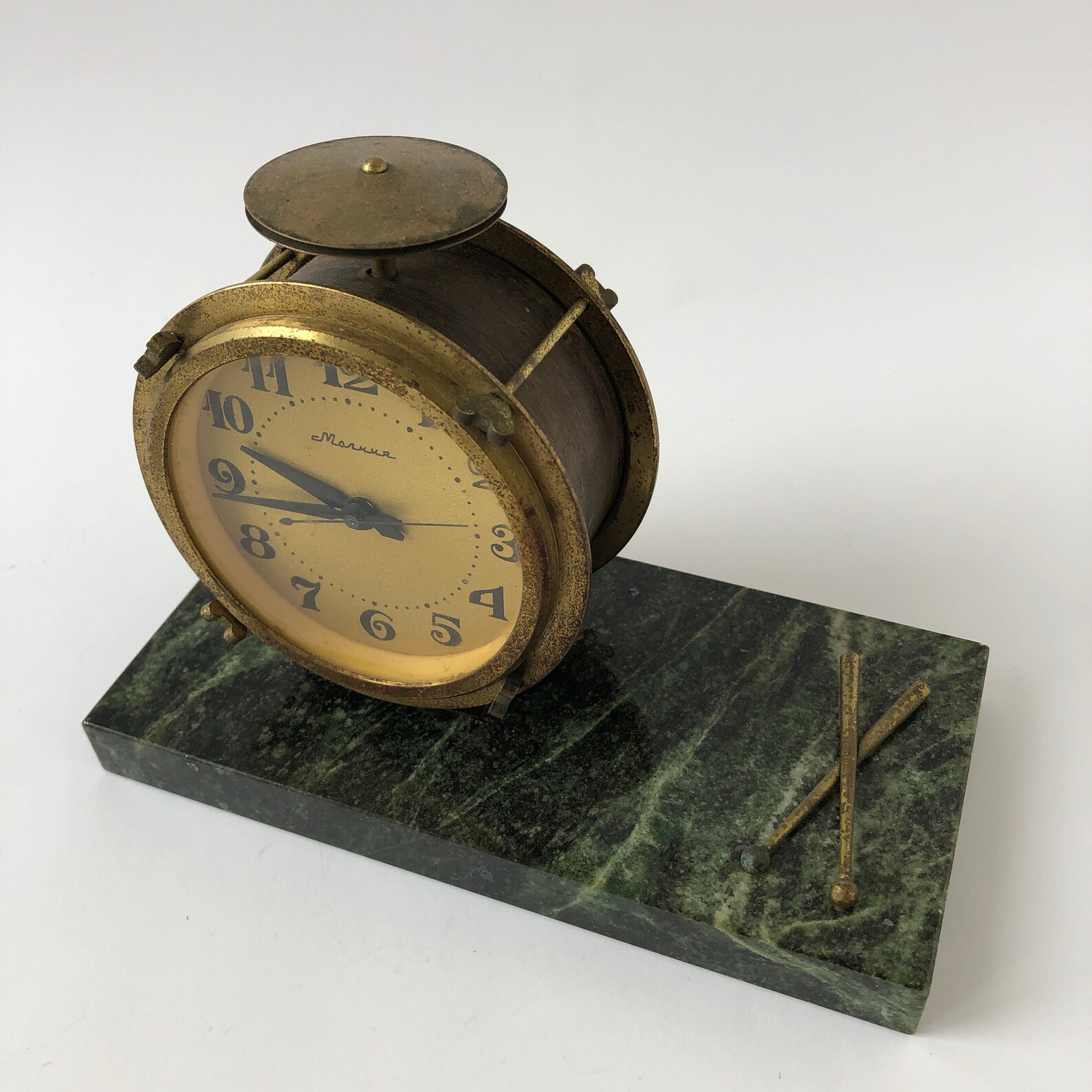 Vintage table clock Lightning Soviet clock | Etsy