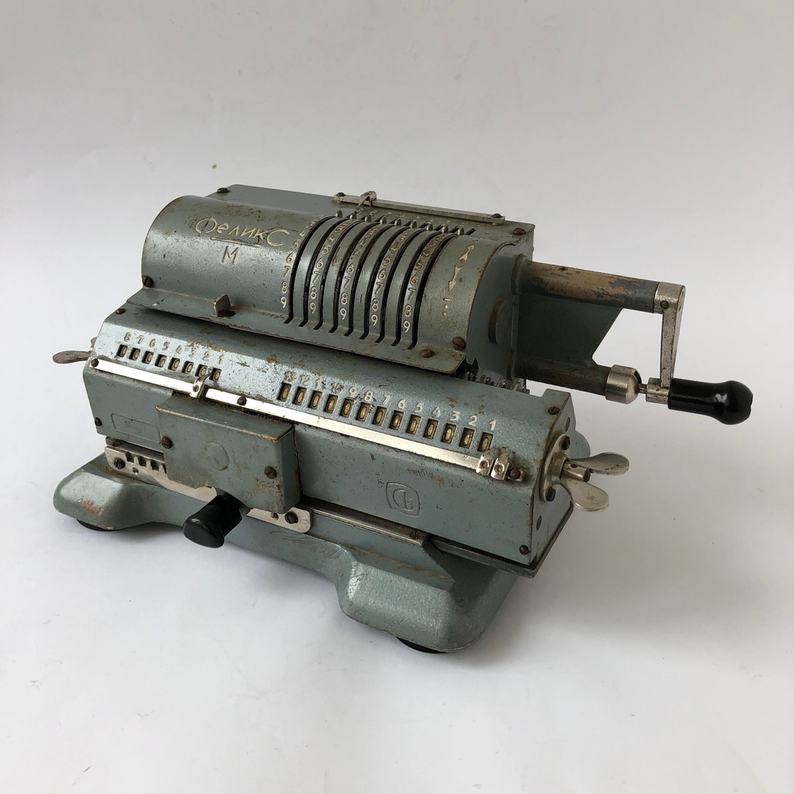 Vintage mechanical calculator Felix Soviet adding | Etsy