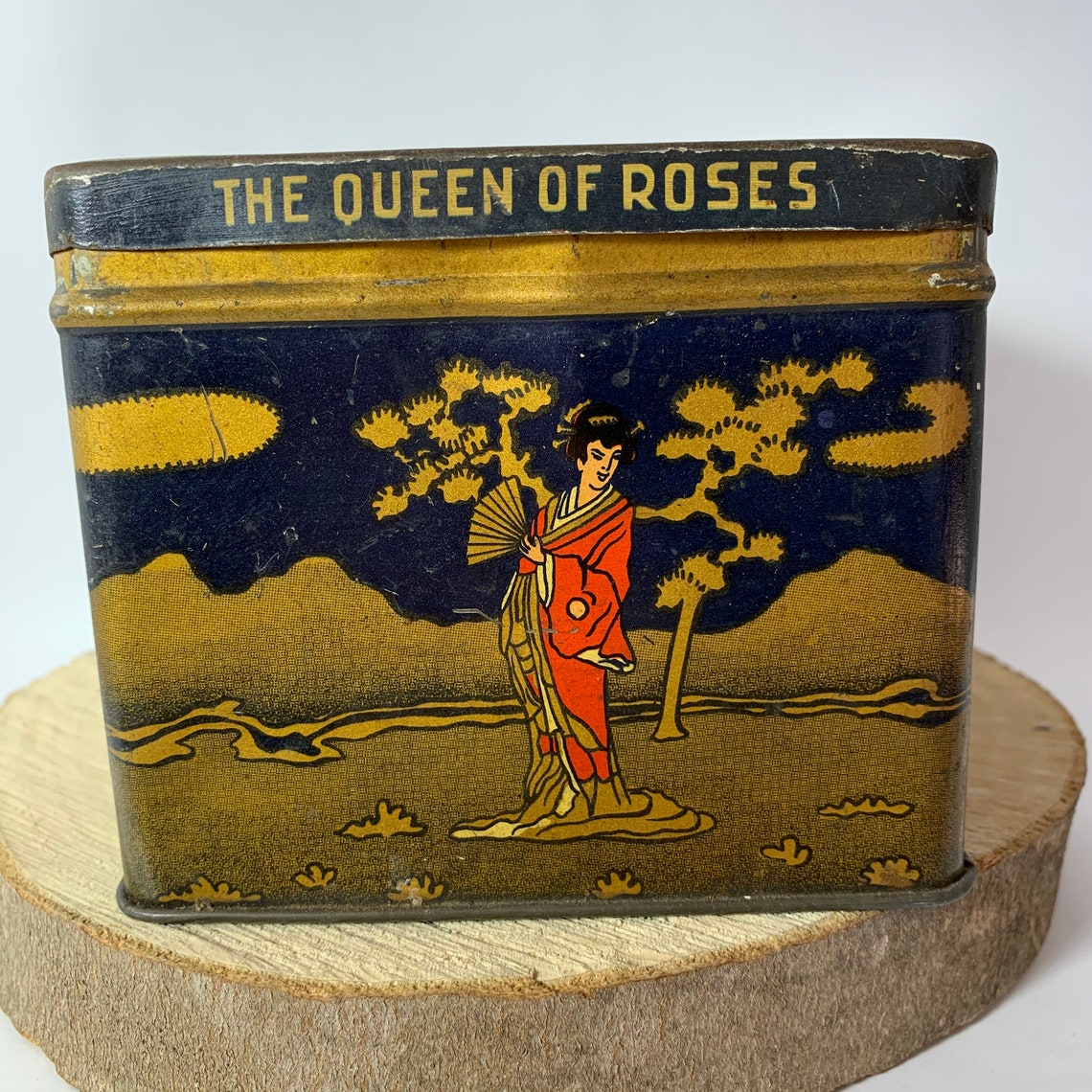 Large Vintage Tea Box Tea Can Old Poland 30s Chinese - Etsy