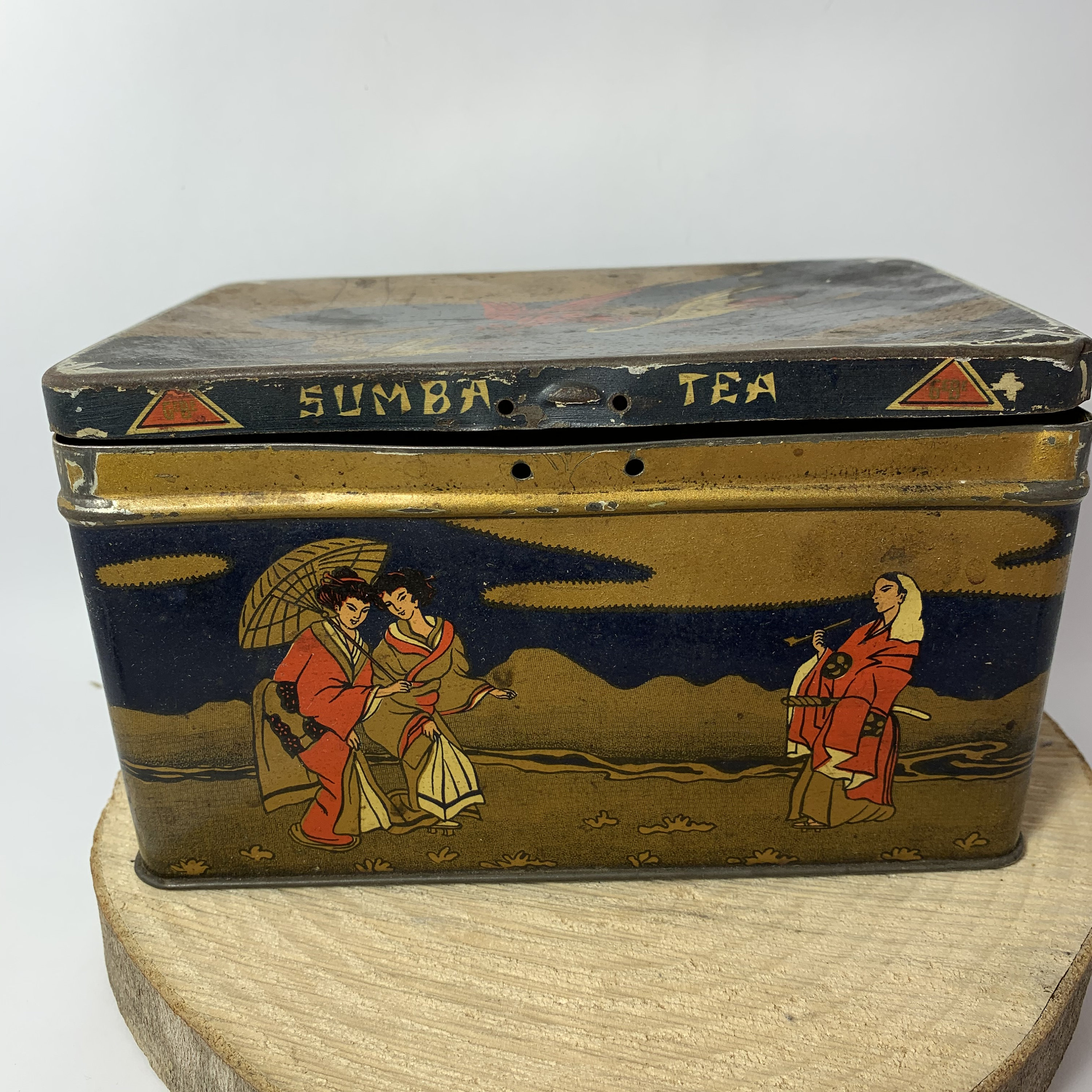 Large Vintage Tea Box Tea Can Old Poland 30s Chinese - Etsy