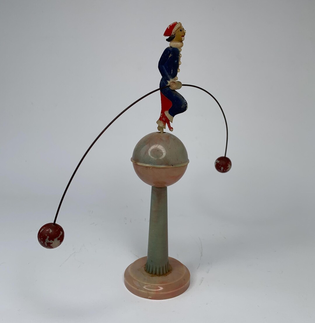 Vintage Balance Beam Toy, Circus Clown, Toy Pendulum, Rare Toy, Old Toy ...