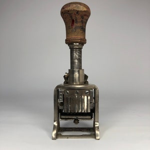 Vintage Numbering Machine, Mechanical Sequential Numbering, Stamp ...