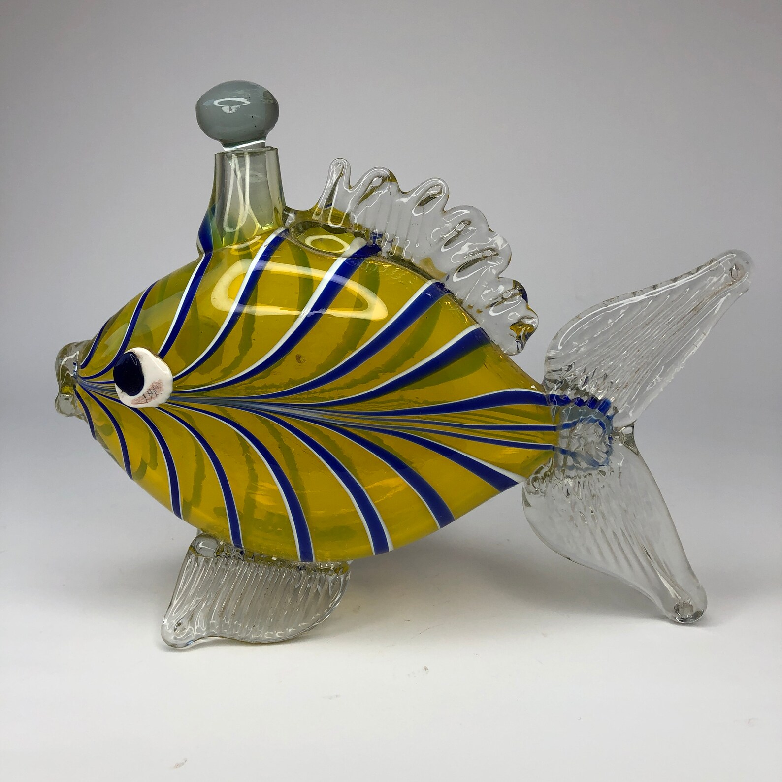 Vintage Glass Fish, Fish Decanter, Decorative Colored Fish, Soviet ...