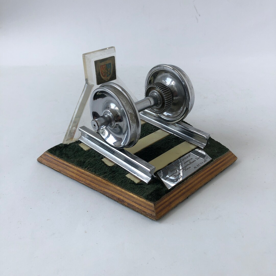 Vintage Souvenir, Soviet Desktop Souvenir, Railway, Train Wheels ...
