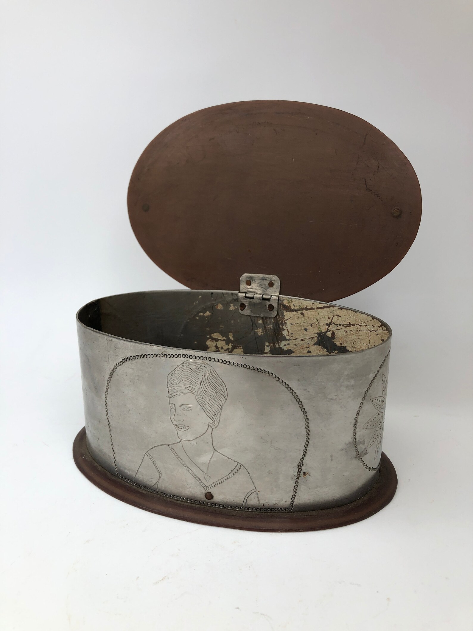 Vintage Jewelry Box Soviet Jewelry Box Handmade Oval - Etsy