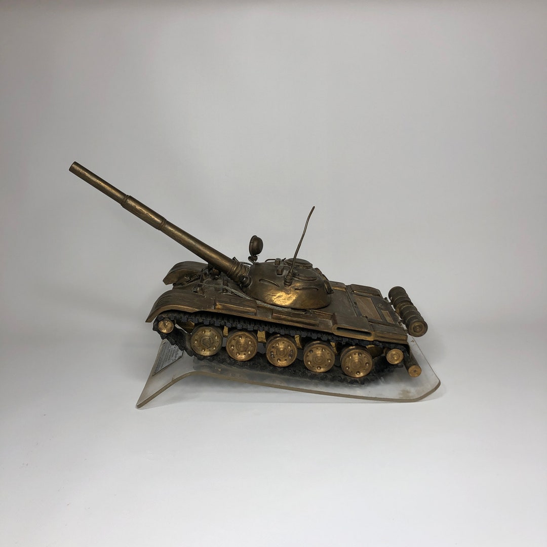 Vintage Desktop Souvenir, Tank Model, Soviet Army, Bronze Tank ...