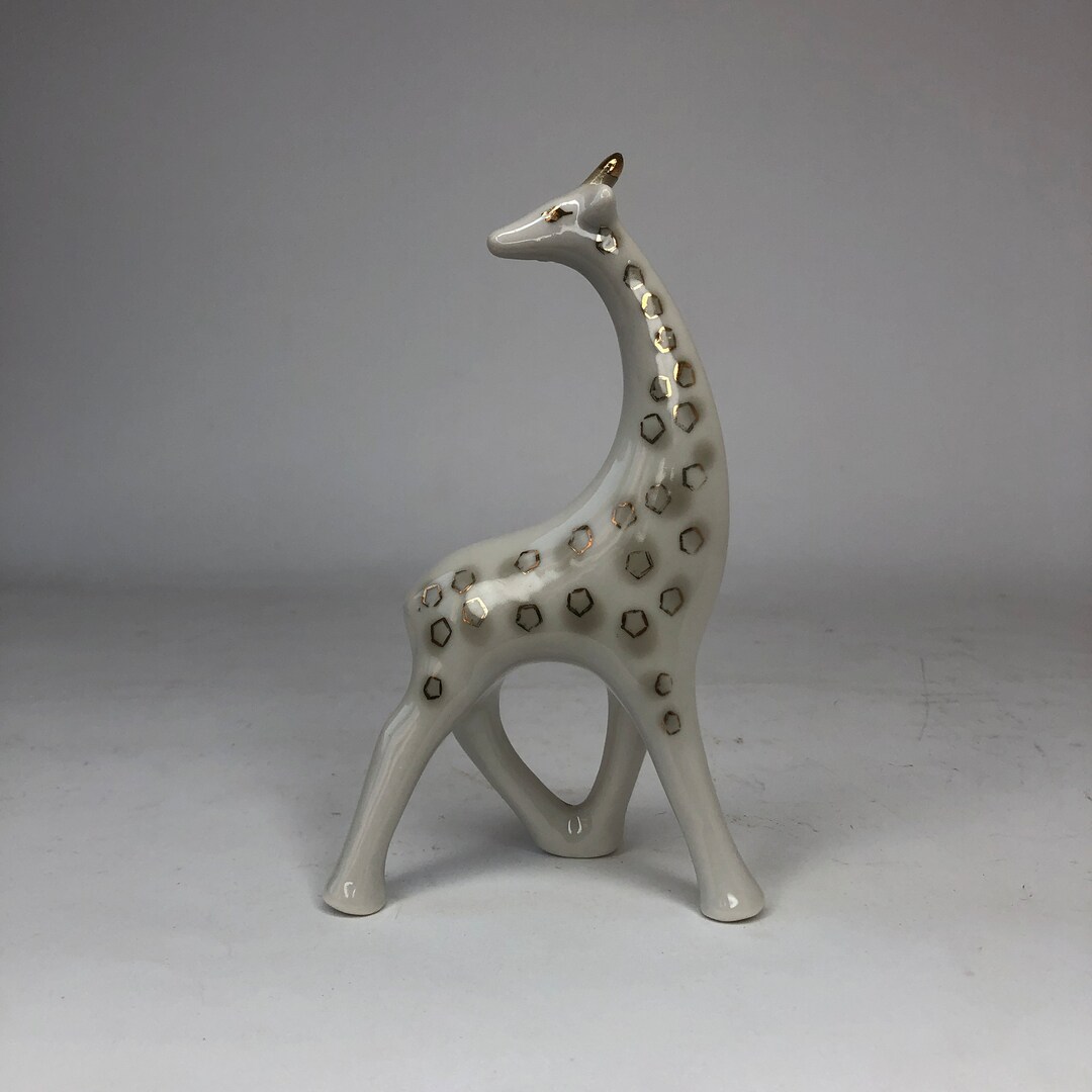 Vintage Porcelain Figurine, Porcelain Giraffe, Soviet Animal Sculpture ...