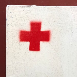 Vintage First Aid Kit, Red Cross, Medical Box, Soviet Wooden Wall ...