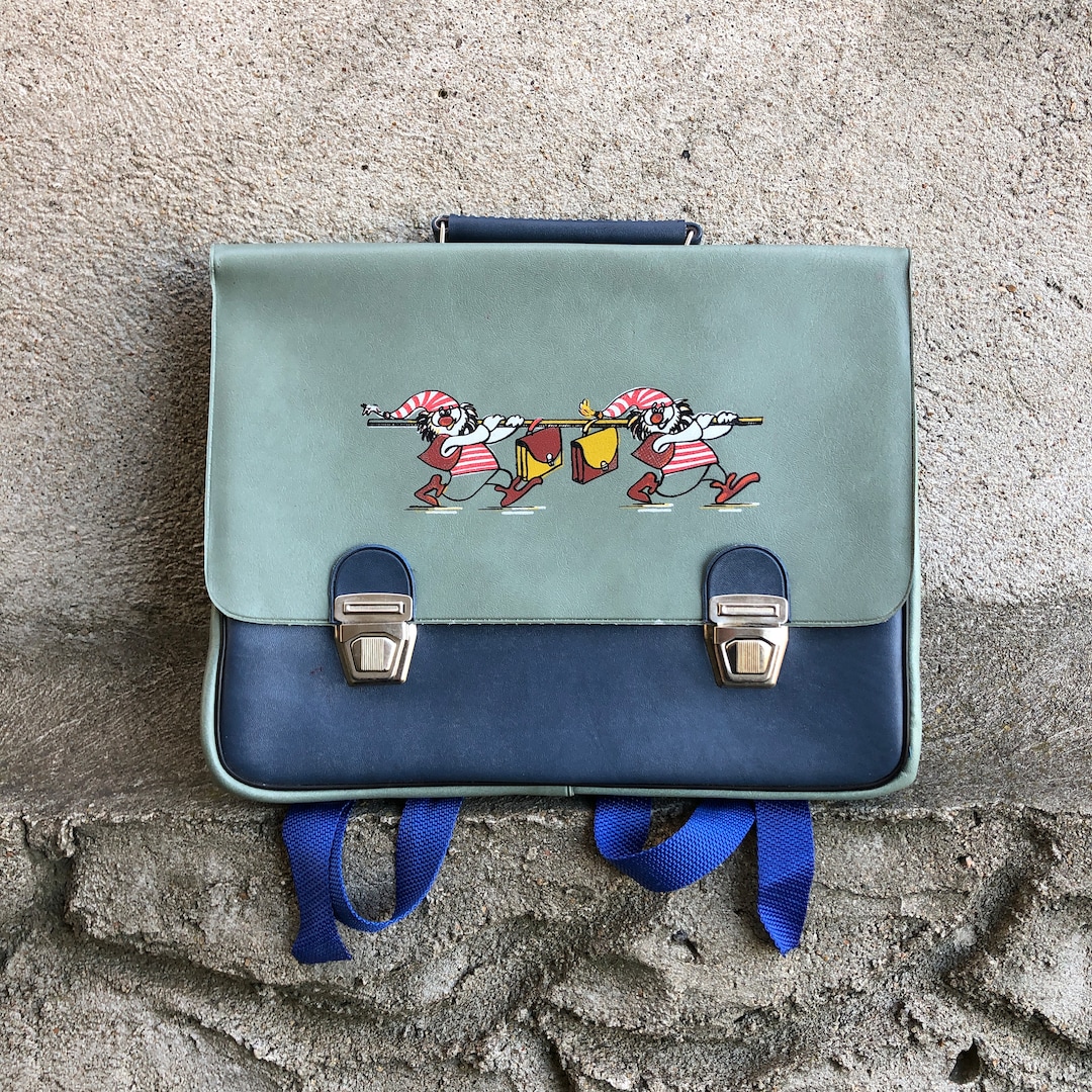 Vintage School Bag, Soviet Rare Bag, Blue School Bag, Book Bag, Soviet ...