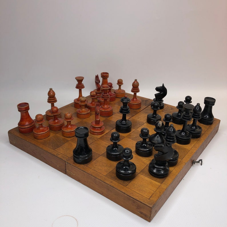 Antique Chess, Soviet Chess, Chess Set, Wooden Chess, USSR Chess 1950 ...
