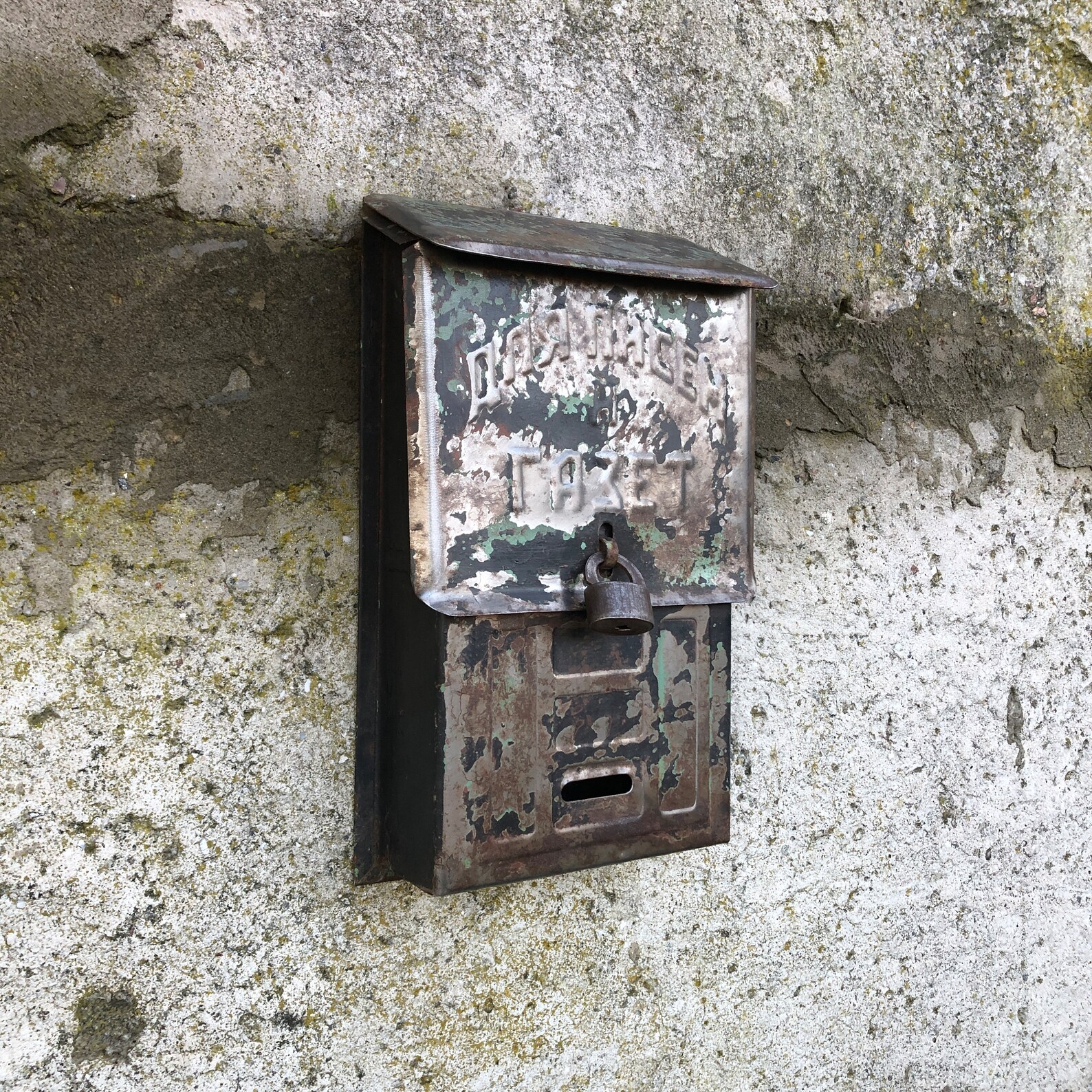 Letter Box, Vintage Wall Mounted Letter & Newspaper Box, Old Box, Metal ...