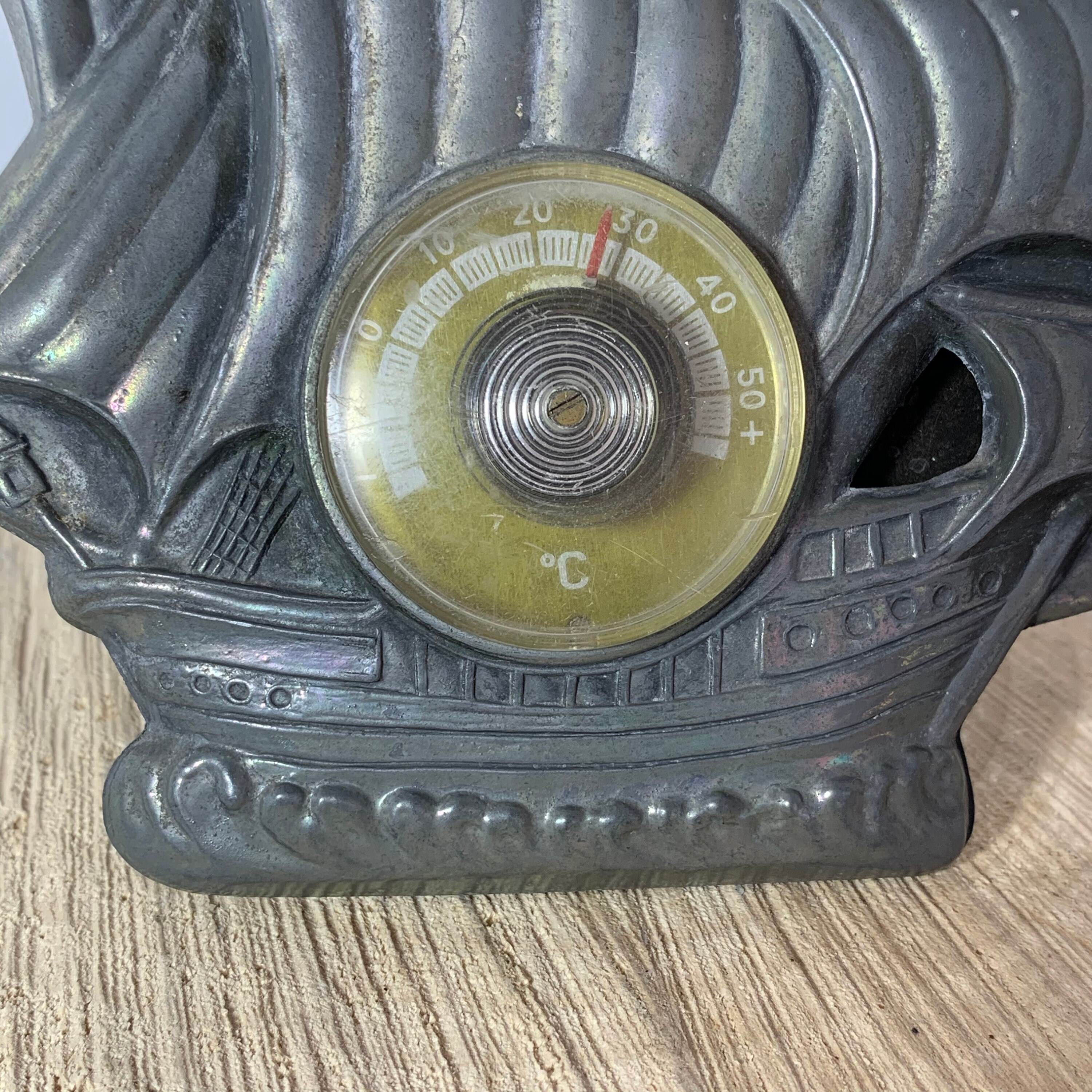 Vintage Wall Sailing Ship Thermometer, Desktop Thermometer, Celsius ...
