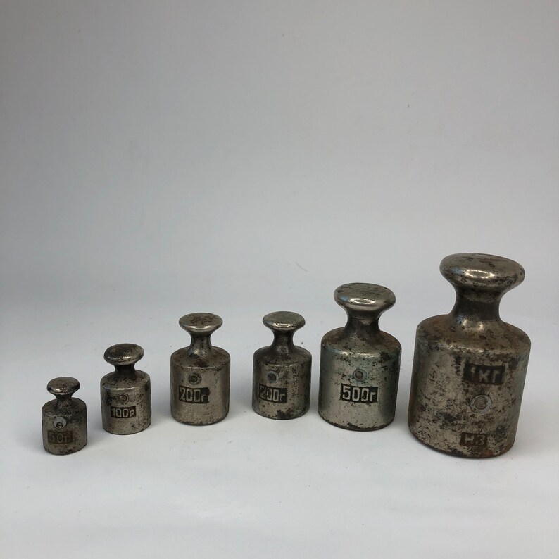 Vintage Weight Set, Soviet Trade Weights, Scale Weights, Rare Weight ...