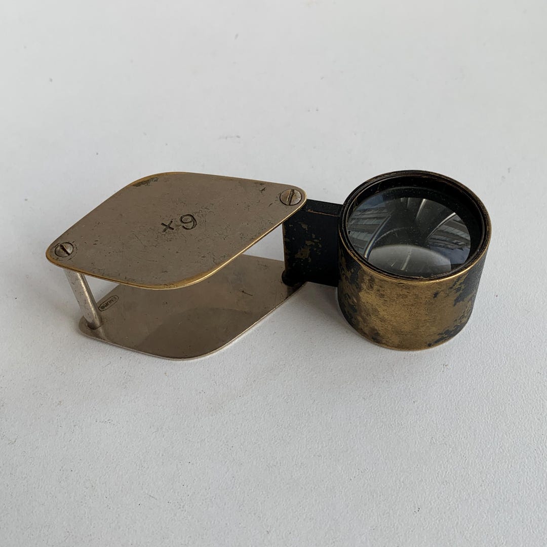 Vintage Magnifier, Small Magnifier, Folding Magnifying Glass, 6x ...