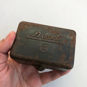 Vintage Metal Box, Bosch, Car Light Box, Collector's Box, Storage Box ...