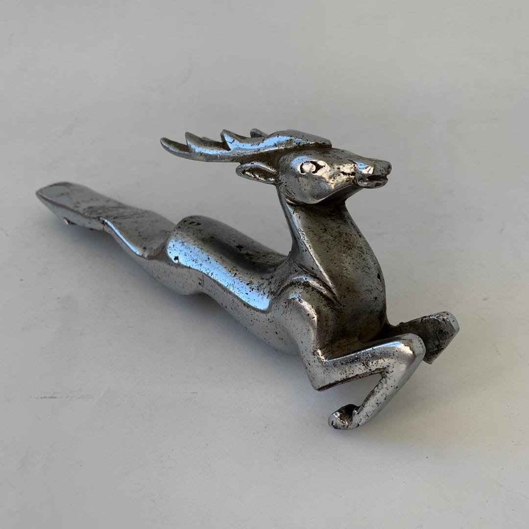 Vintage Car Emblem, Deer, Soviet Car, Volga, GAZ 21, Collectible Emblem ...