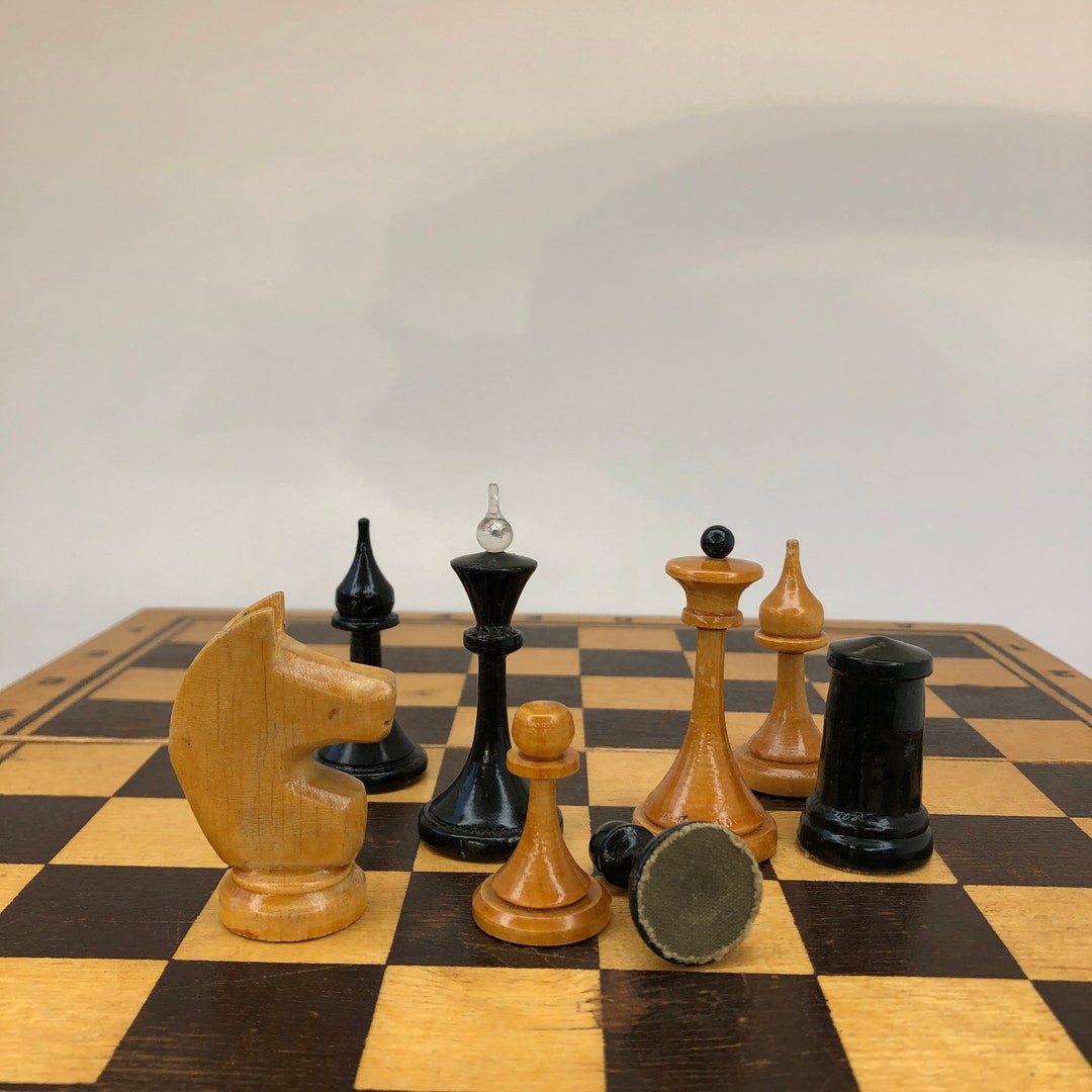 Vintage Chess, Soviet Chess, Wooden Chess, Old Chess Set, USSR Chess ...