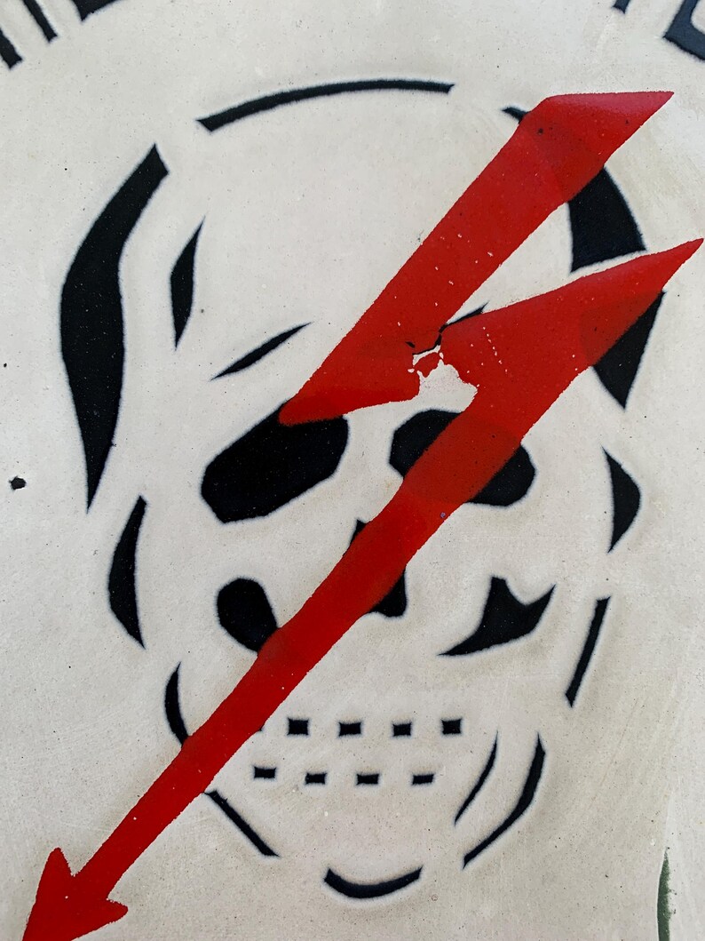 Vintage Wall Sign, Skull Sign, Enamel Sign, Soviet Warning Sign, Old ...
