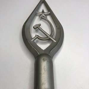 The Tip of the USSR Flagpole, Vintage Top on the Banner, Sickle and ...