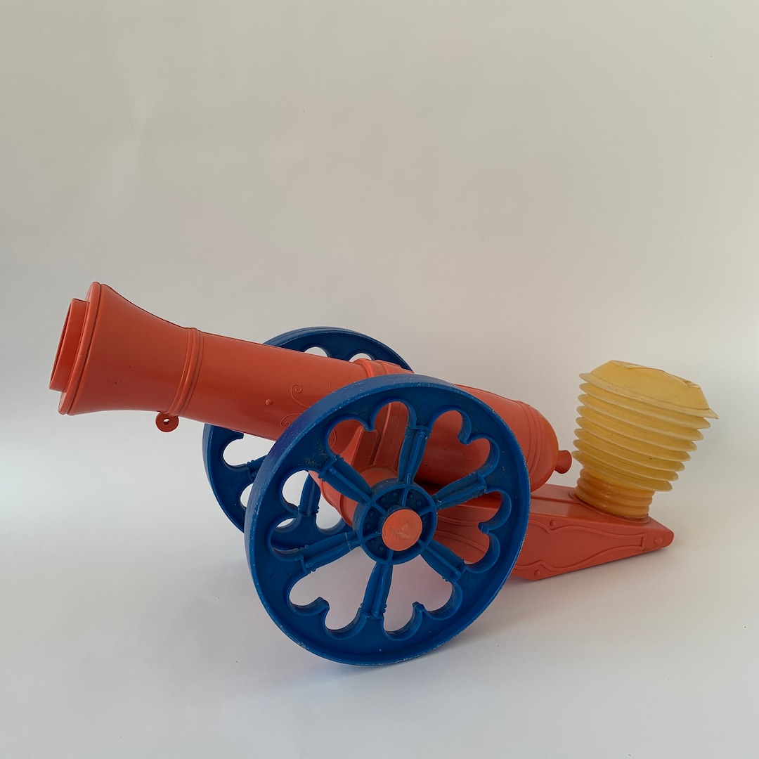 Large Vintage Toy Cannon, Soviet Plastic Cannon, Toy Cannon, Rare Toy ...