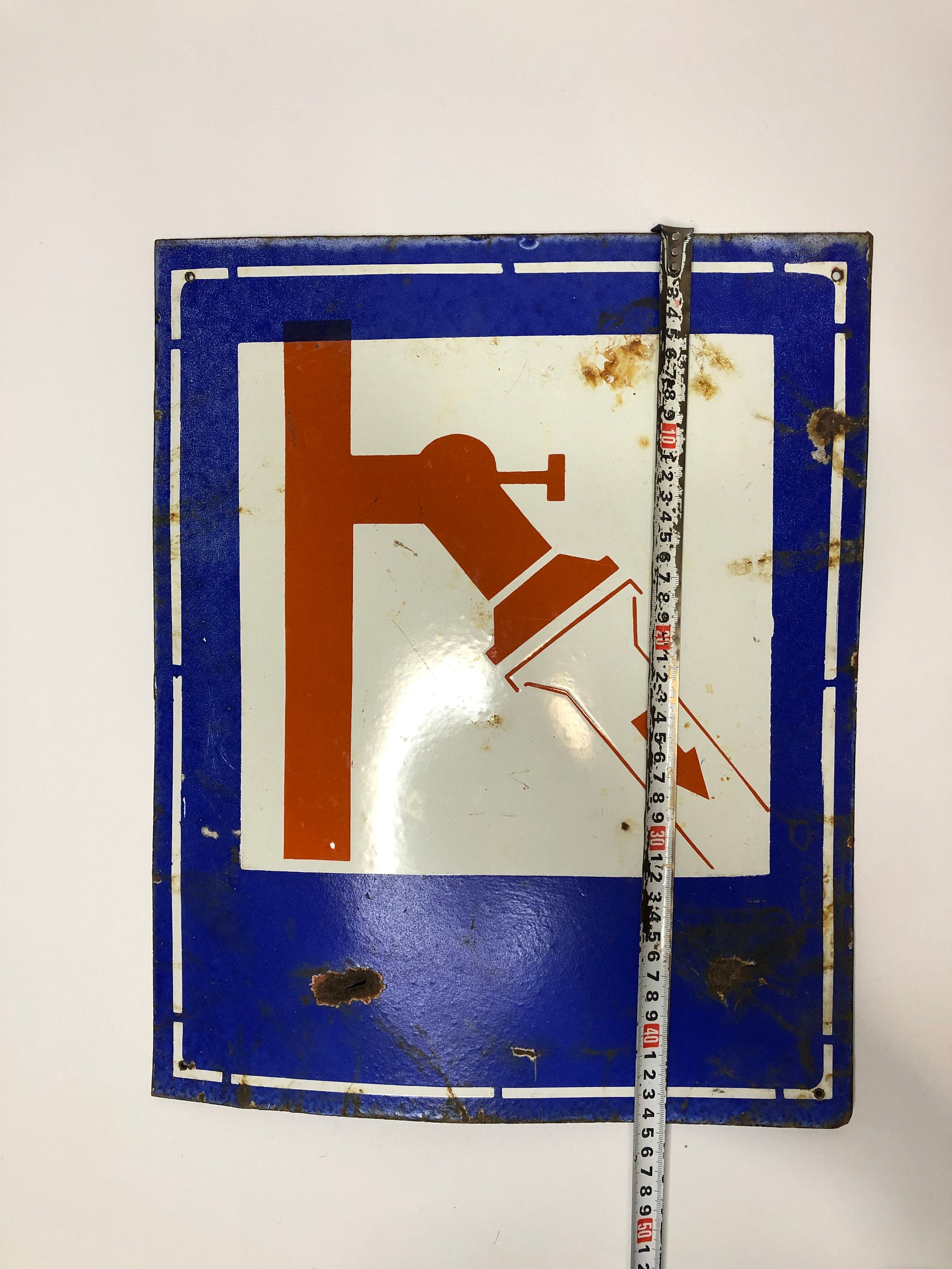 Vintage Enameled Sign Fire Crane Soviet Metal - Etsy