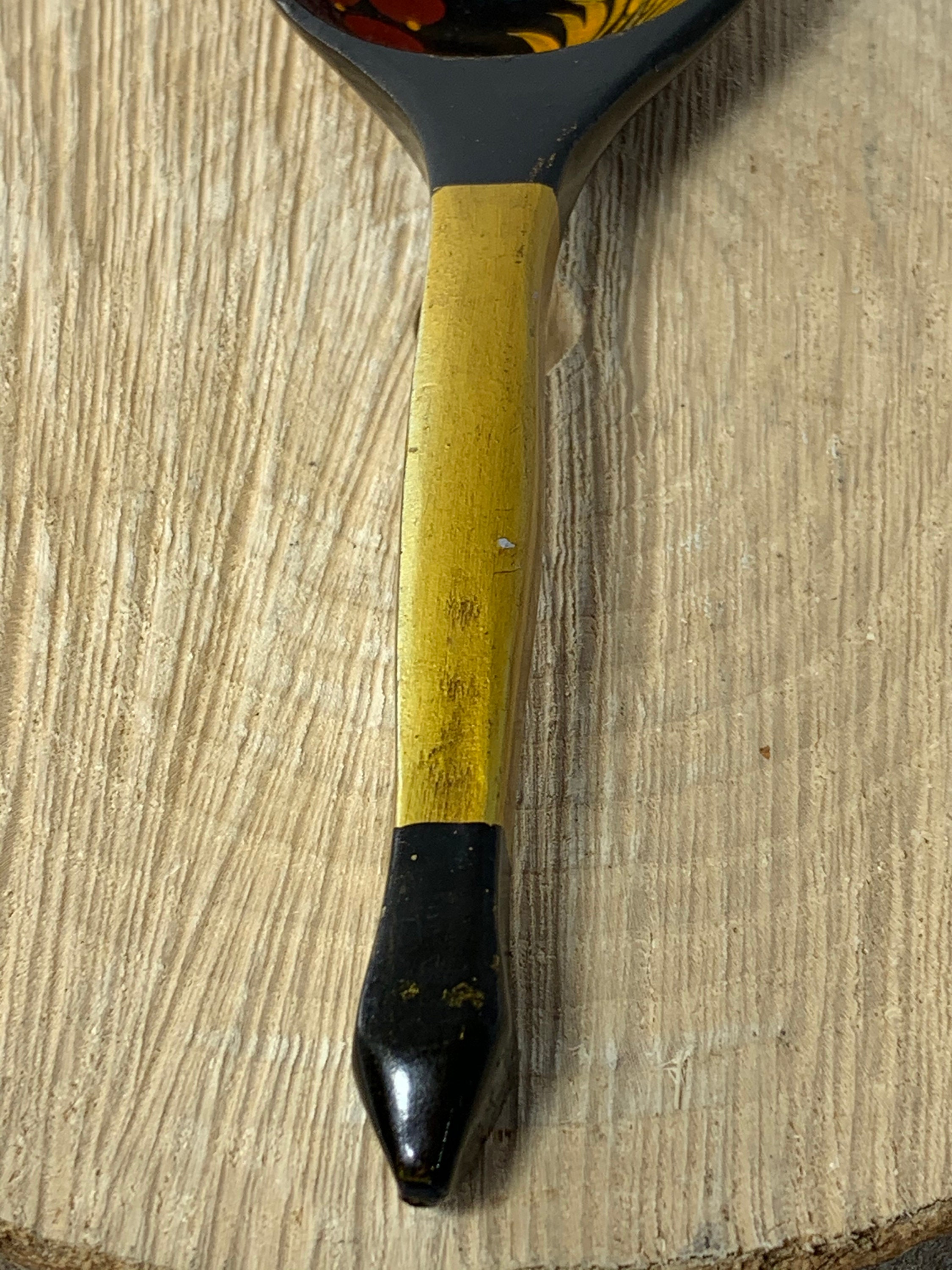 Old, Wooden Spoon "khokhloma", Russian Spoon, Hand-painted, Vintage ...