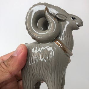 Vintage Faience Sculpture, Faience Ram,, Table Figurine, Collectible ...