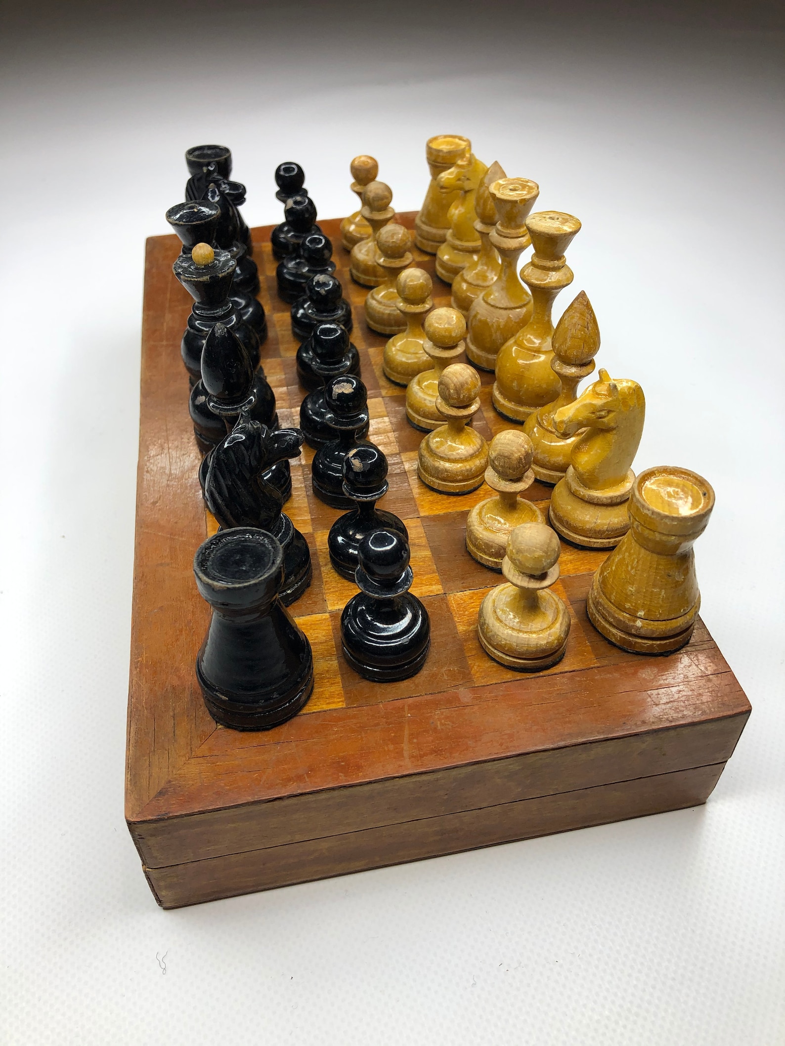 Vintage Chess Chess Board 31cm x 31cm Old Wooden Chess | Etsy