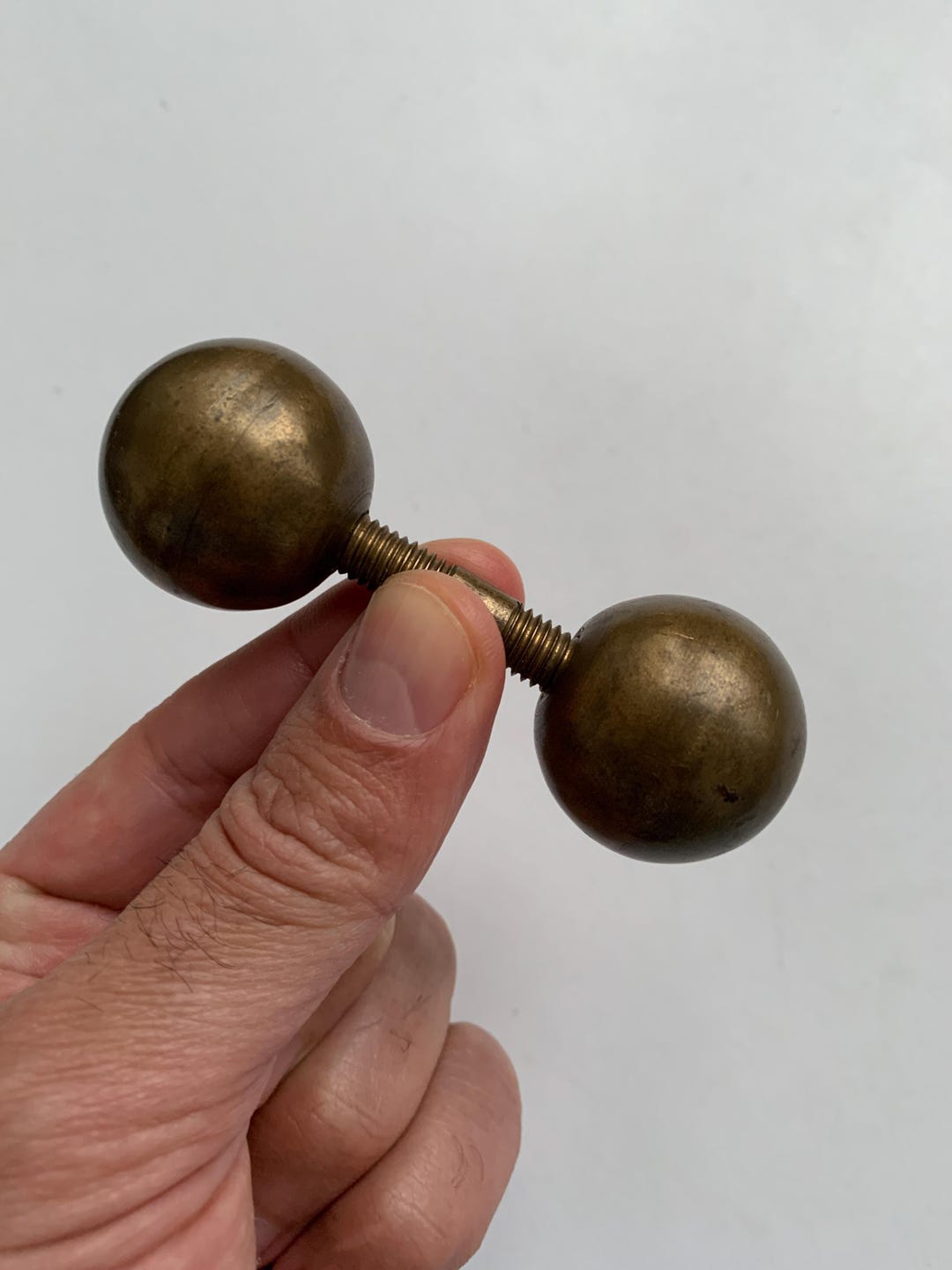Vintage Desk Souvenir, Dumbbell, Miniature Bronze Dumbbell, Paperweight ...