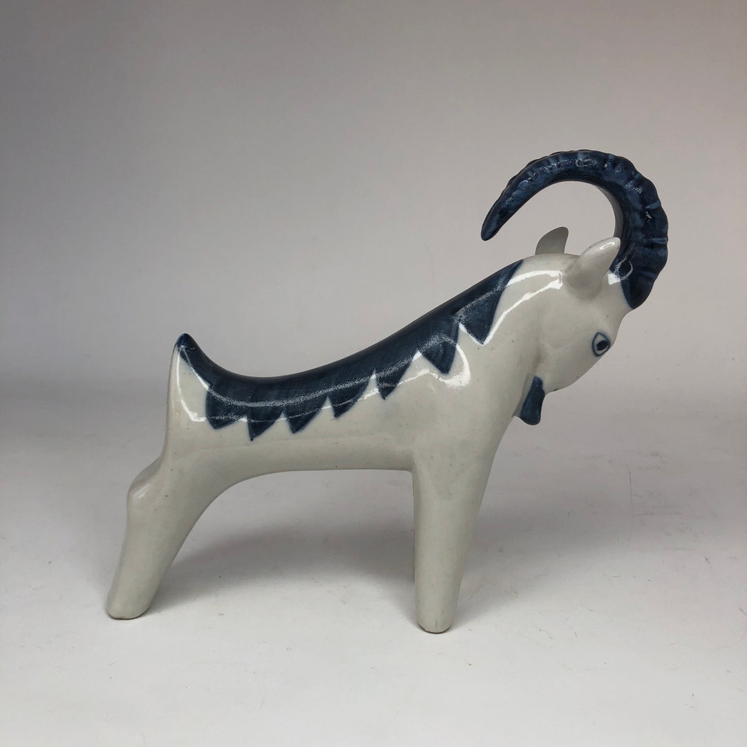 Vintage Porcelain Figurine, Goat, Soviet Sculpture, Tabletop Decor ...