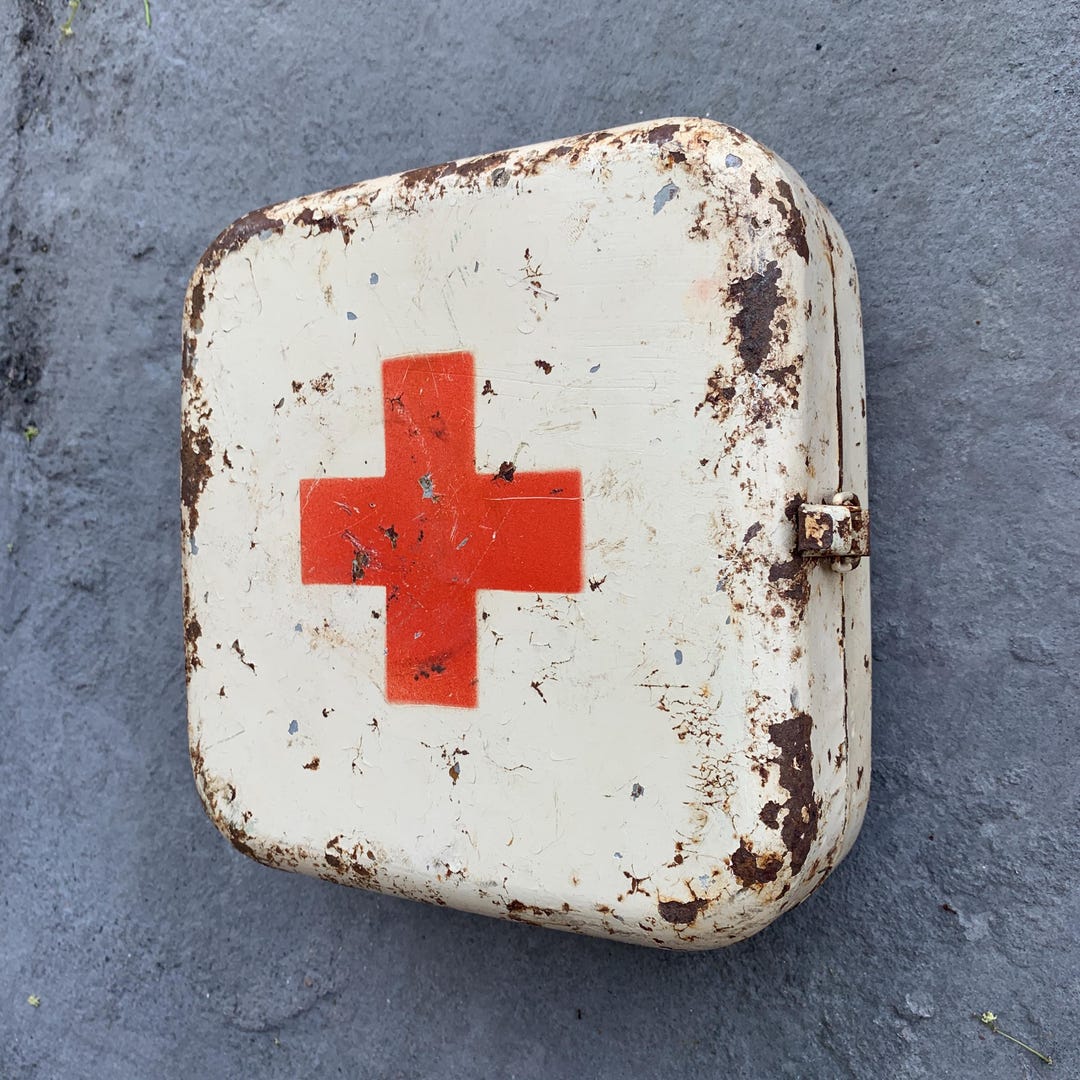 Vintage Metal First Aid Kit, Soviet Car First Aid Kit, Military First ...