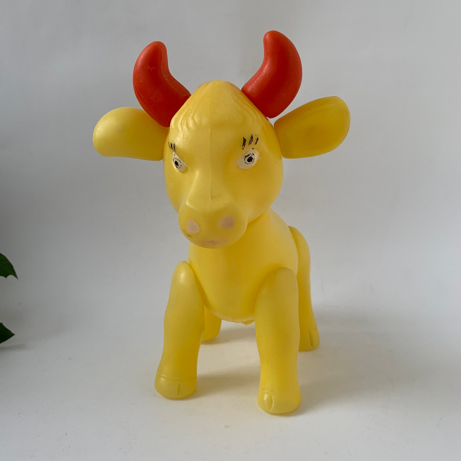 Vintage Toy cow Soviet Plastic Toy Plastic Cow | Etsy
