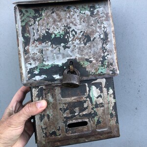 Letter Box, Vintage Wall Mounted Letter & Newspaper Box, Old Box, Metal ...