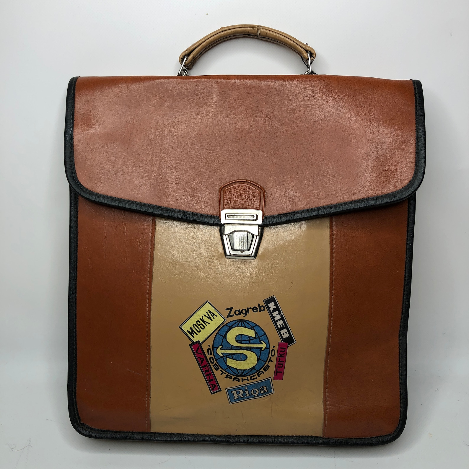 Vintage School Bag Soviet Student Bag Old Brown Bag Book - Etsy