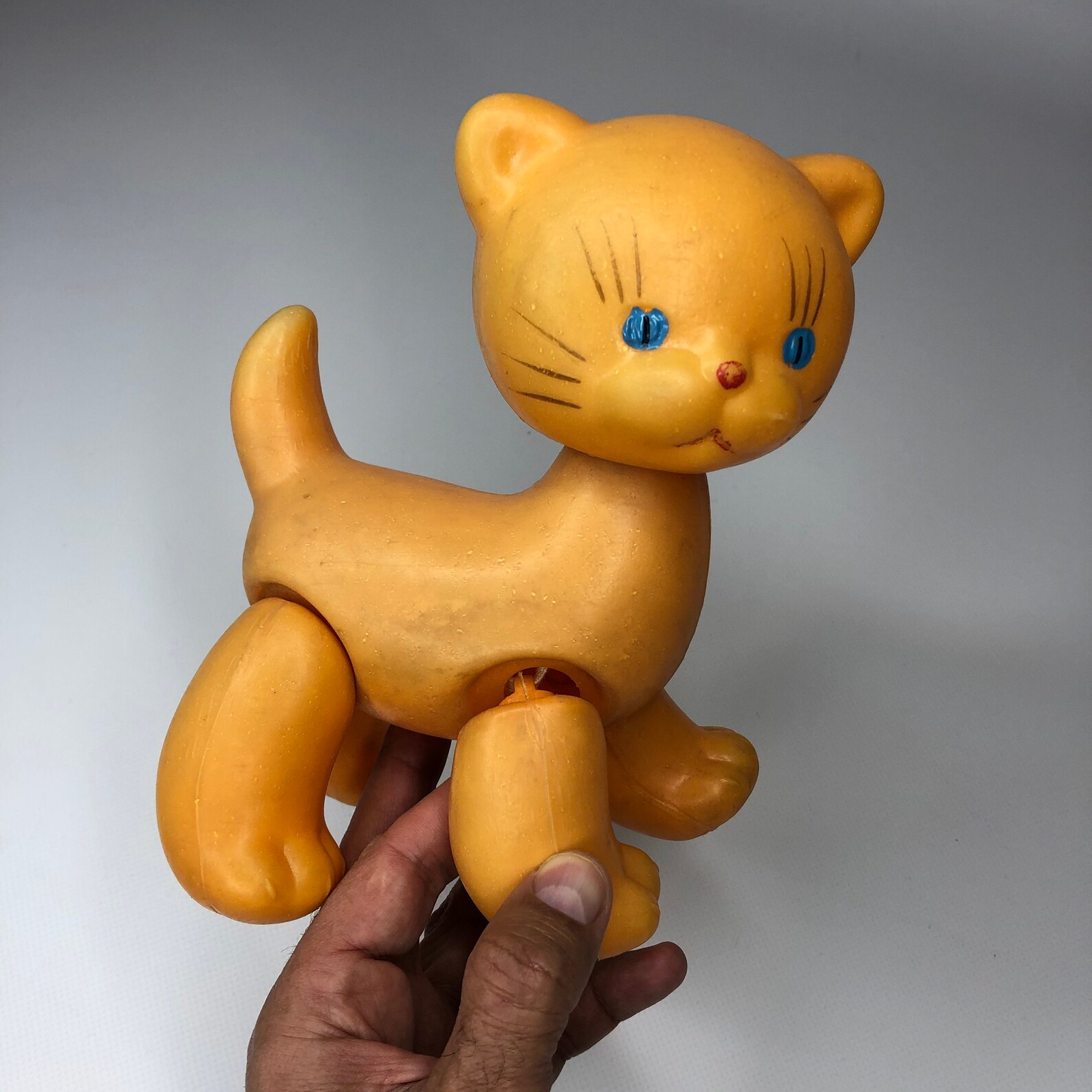 Rare Toy Cat Vintage Toy With Elastic Band Soviet Plastic - Etsy