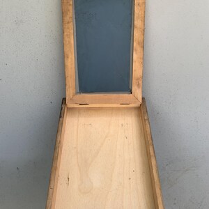 Vintage Shaving Box, Wooden Box With Mirror, Travel Shaving Box, Old ...