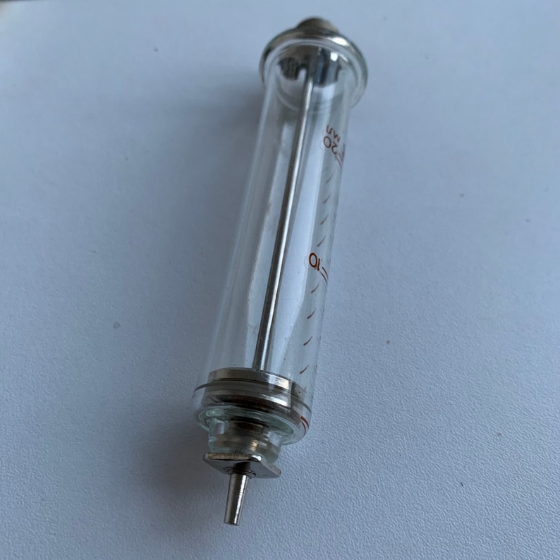 Reusable Medical Injection Syringe, 20ml, Glass Plunger and Collapsible ...
