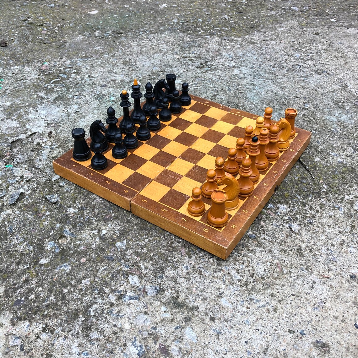 Old Bakelite Chesssoviet Chess Set USSR 60x chess Board 30cm - Etsy