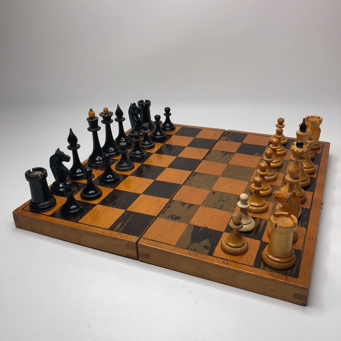 Soviet Wooden Chess Vintage Chess Chess Set USSR 60x Old - Etsy